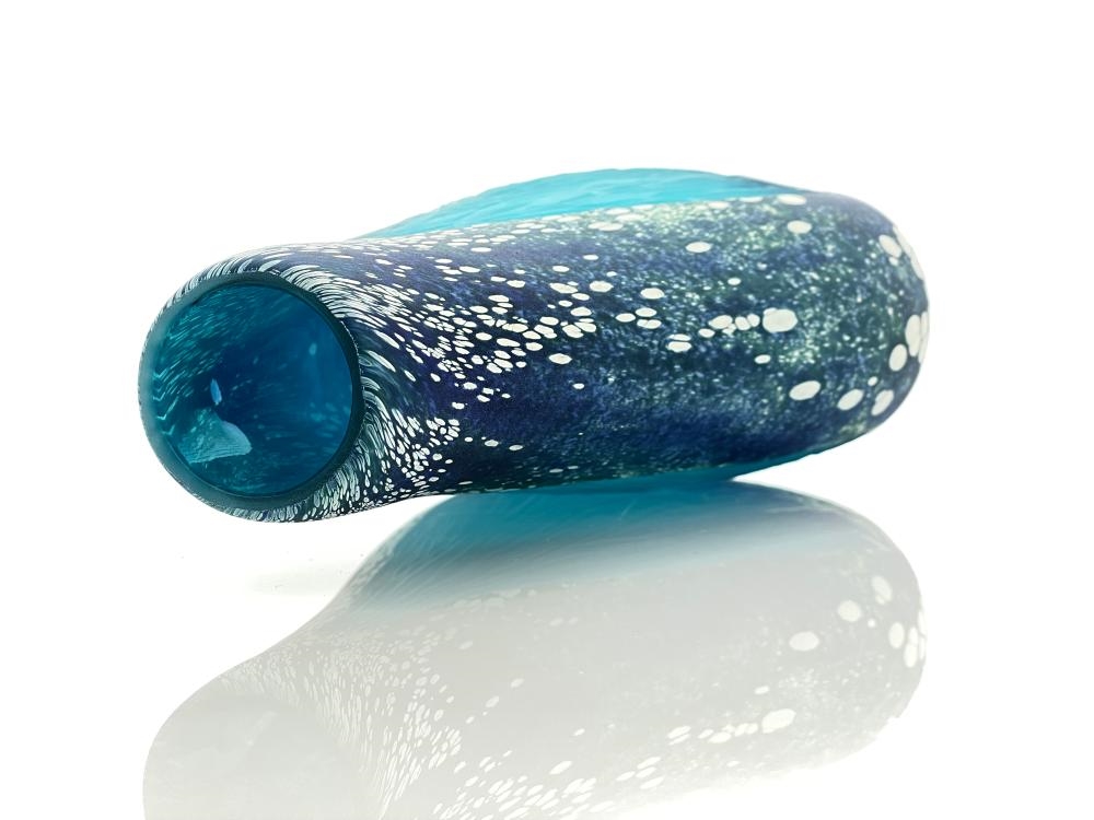 Mike Worcester | MIKE WORCESTER MAUI STUDIO COLD WORK ART GLASS VASE ...