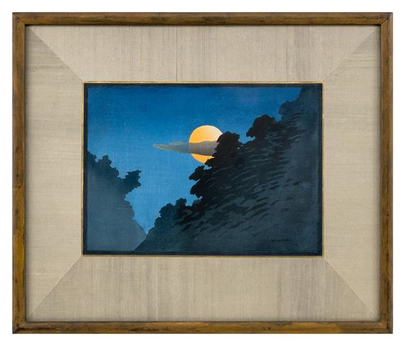 Lilian May Miller | Moonrise Over A Kyoto Hillside (1924) | MutualArt