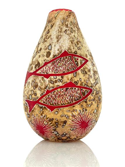 Mike Worcester | MIKE WORCESTER MAUI FISH STUDIO ART GLASS VASE (2022 ...