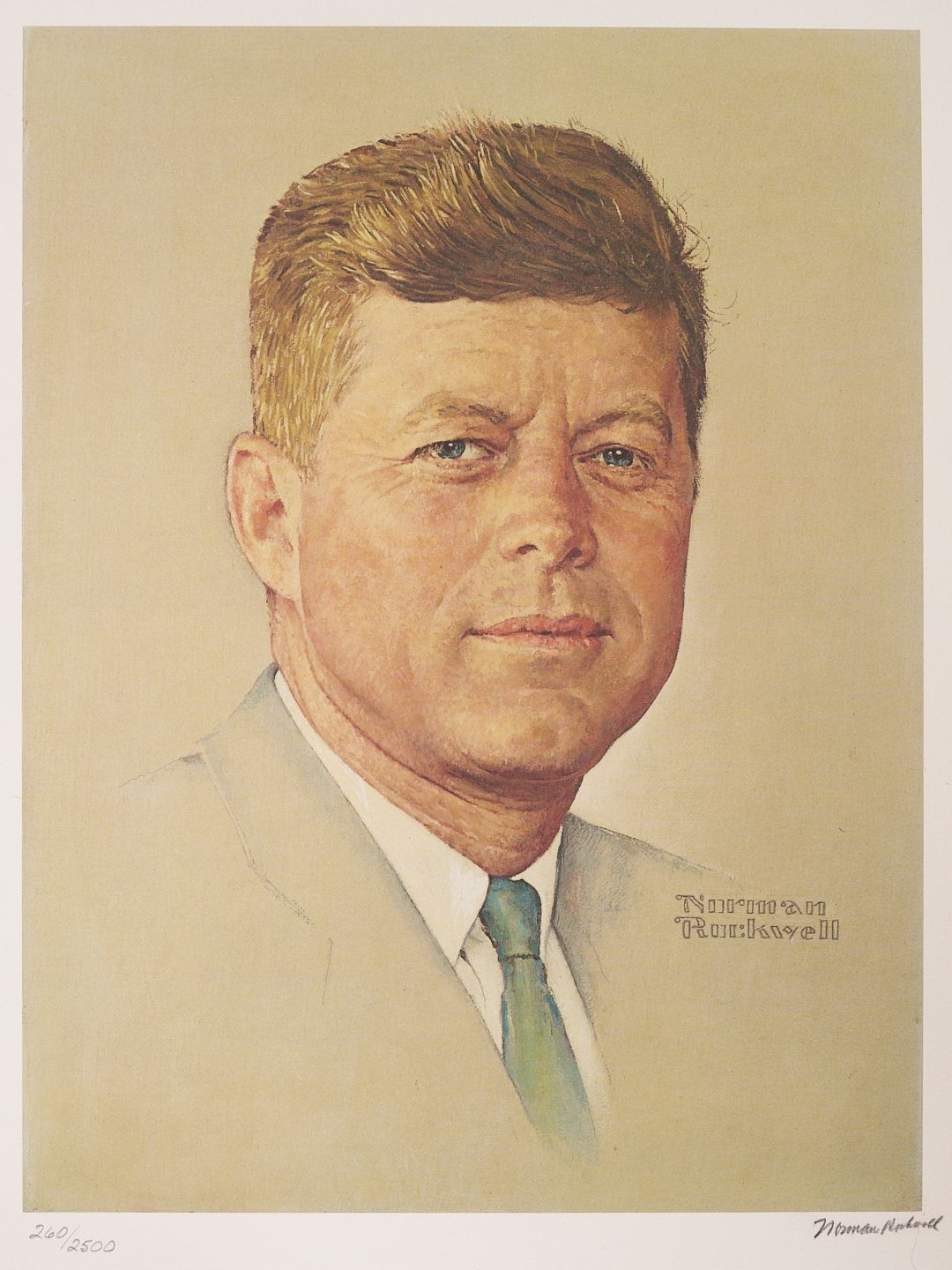 Norman Rockwell | offset lithograph in colors depicting a bust-length ...