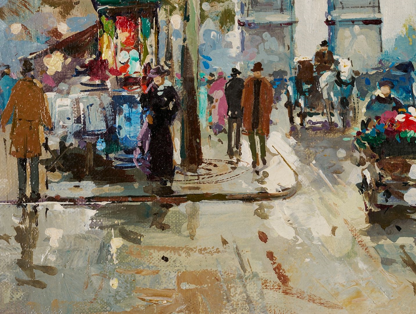 Antoine Blanchard | Antoine Blanchard Parisian Street Scene | MutualArt