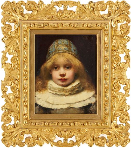 Victor Tortez | Victor Tortez, O/B Portrait of a Dutch Child | MutualArt