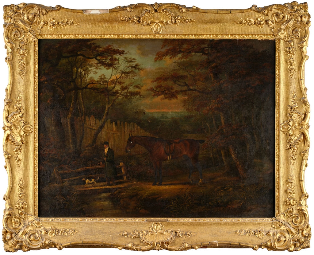 Dean Wolstenholme Snr. | Dismounted huntsman and terrier crossing a ...