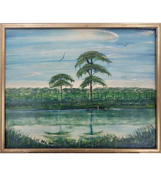 Florida Highwaymen | Florida Highwaymen Style Landscape Painting Signed ...