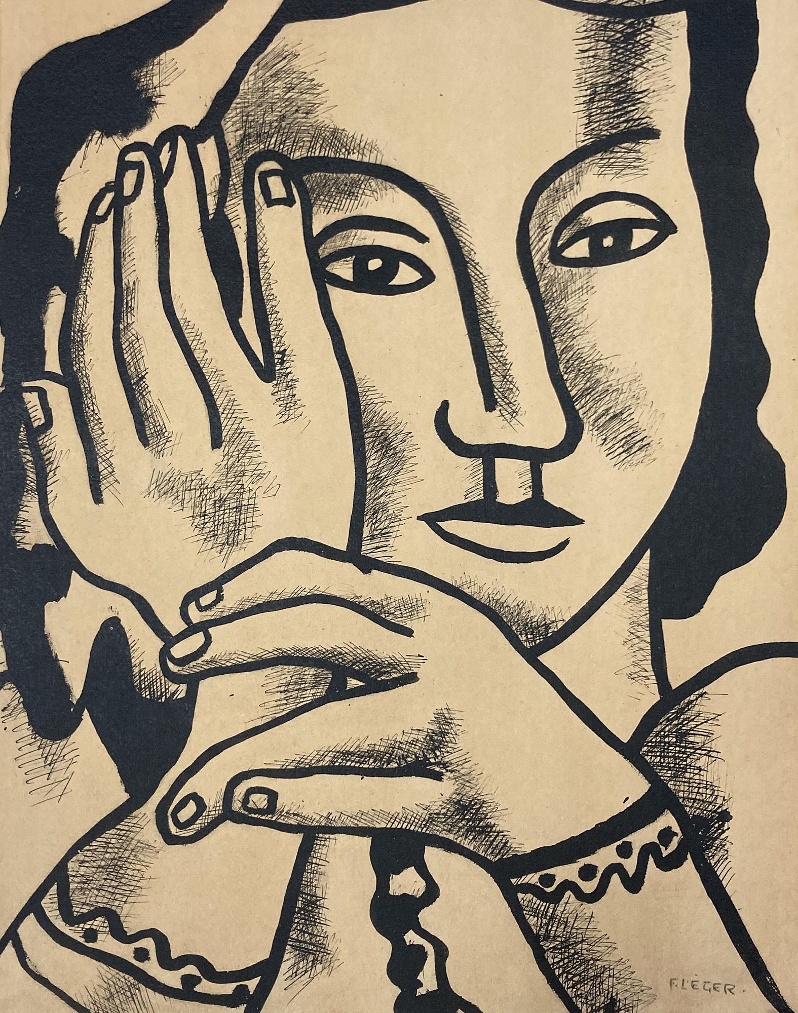 Fernand Léger | Fernand Leger - Portrait of Nadia (1959) | MutualArt