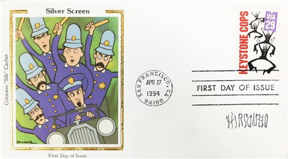 Al Hirschfeld | Al Hirschfeld and Dunne - Keystone Cops First Day of ...