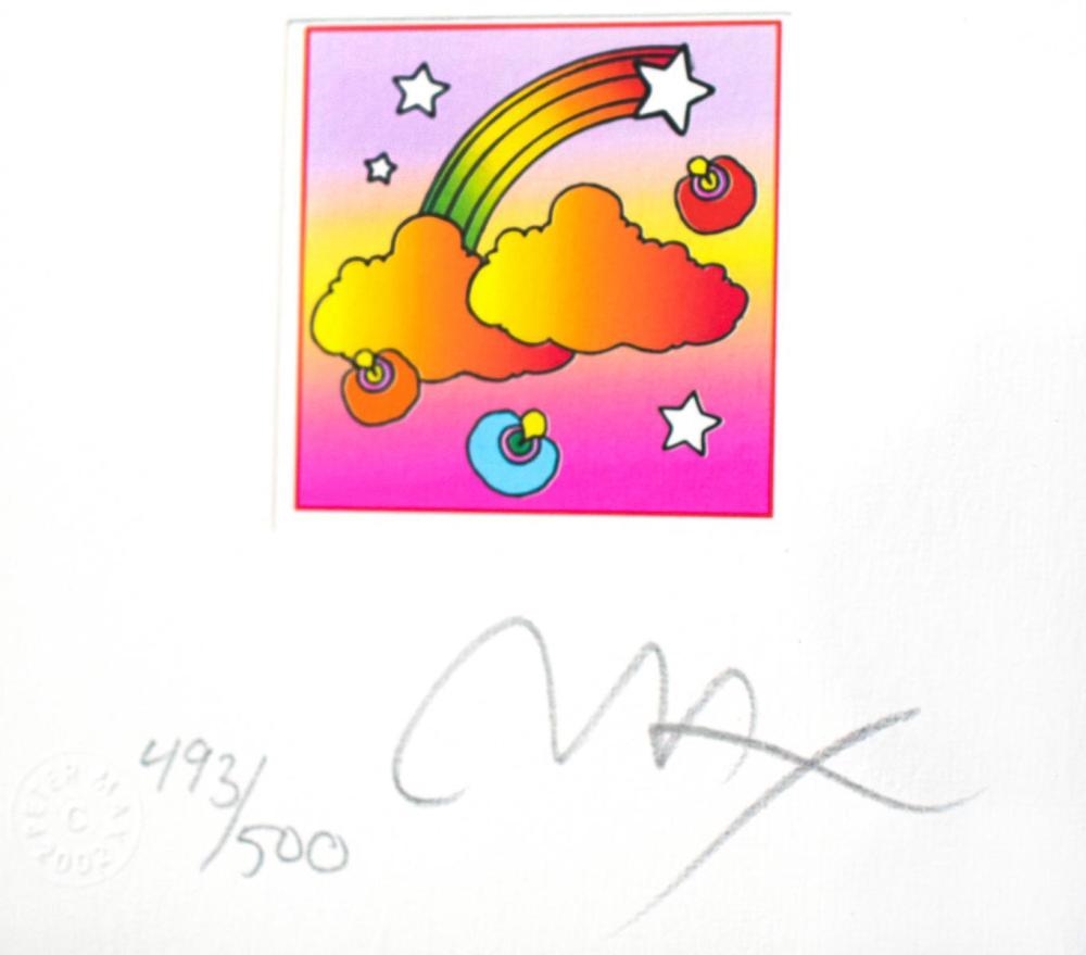 Peter Max | Rainbow with Clouds (Mini) | MutualArt