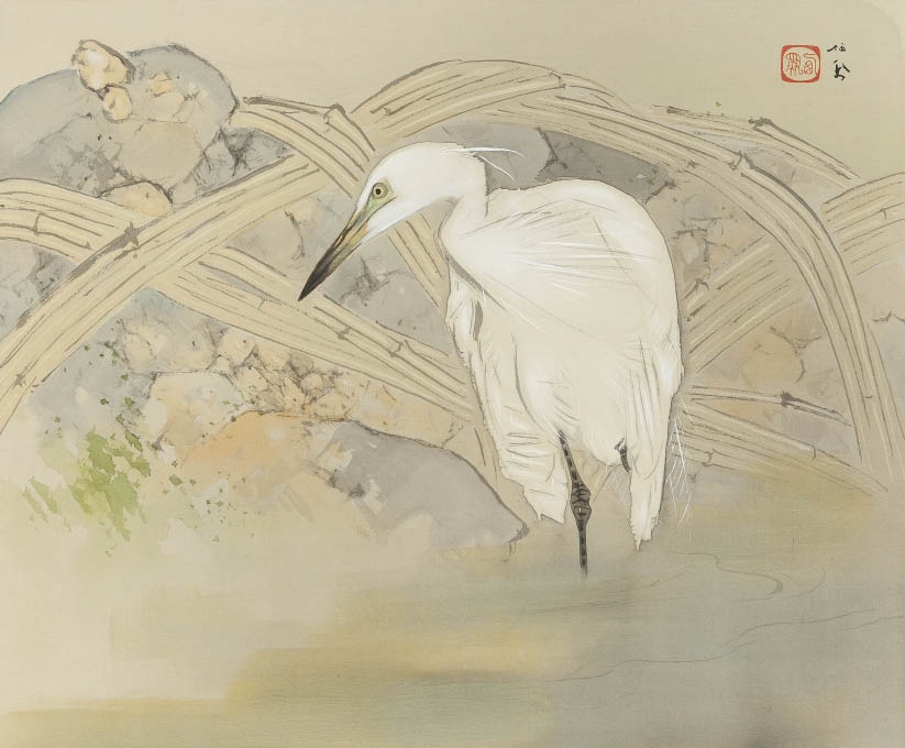 Seiho Takeuchi | White heron (1941) | MutualArt