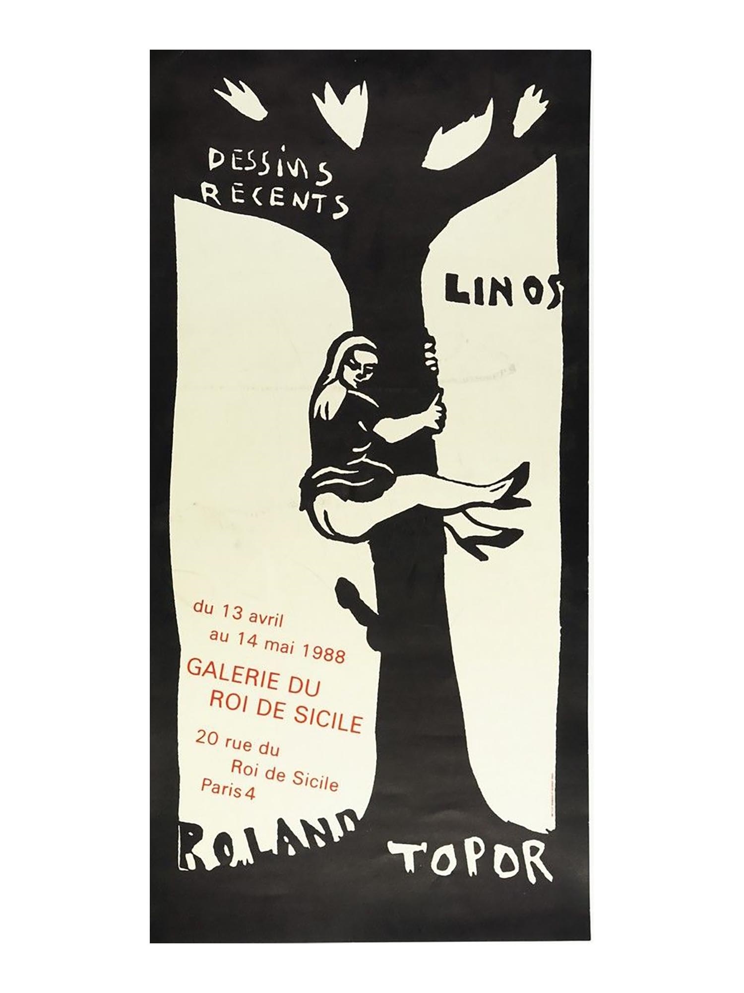 Roland Topor | Recent drawings, linos (1988) | MutualArt