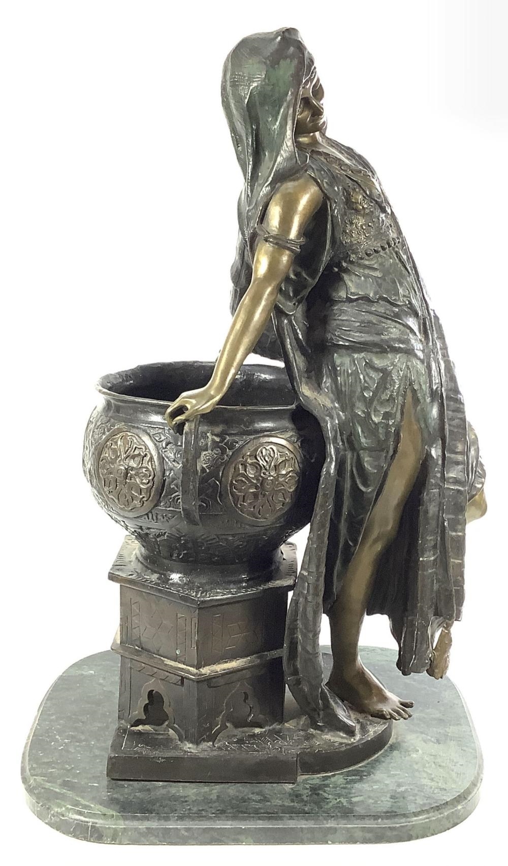 Max Arthur Waagen | Arthur Waagen Arab Woman With Urn Bronze Sculpture ...