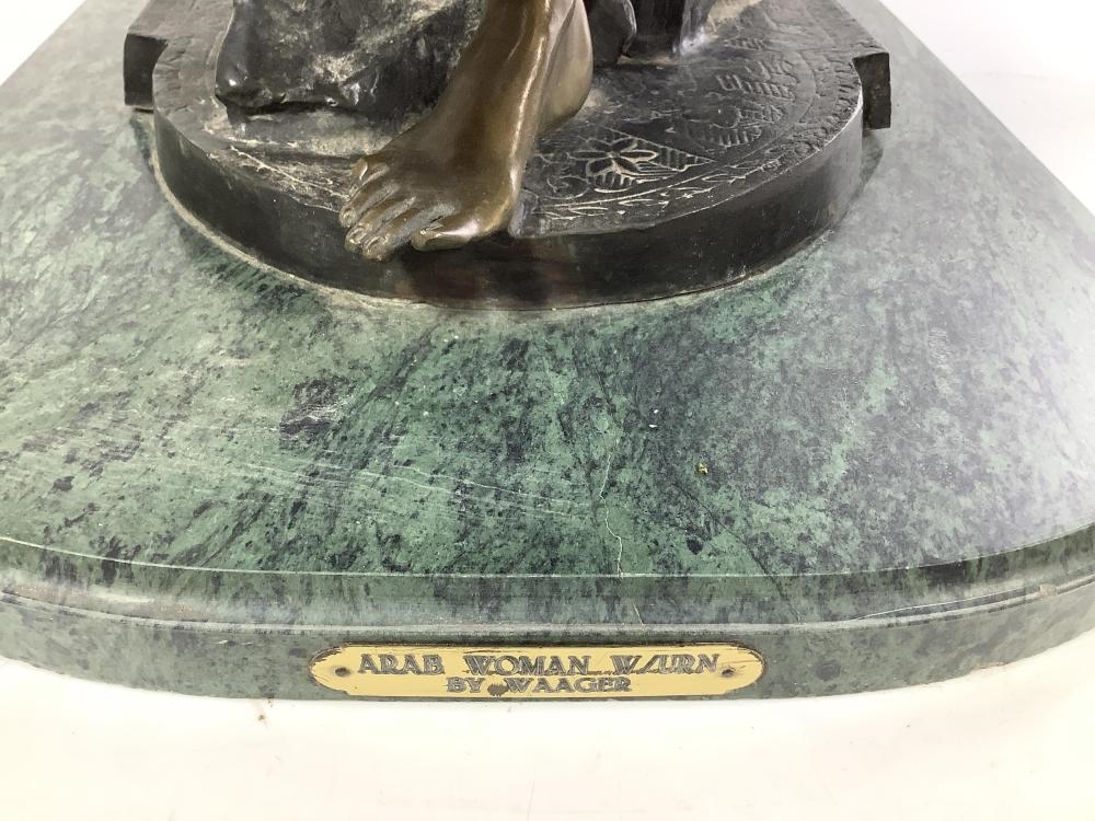 Max Arthur Waagen | Arthur Waagen Arab Woman With Urn Bronze Sculpture ...