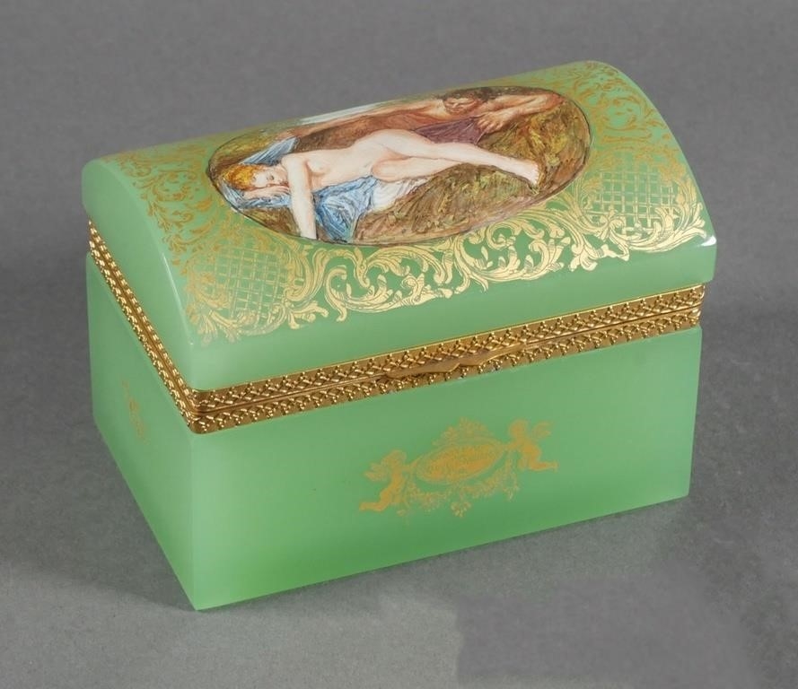 Jean-Antoine Watteau | MURANO ART GLASS CENEDESE HANDPAINTED BOX (Mid ...