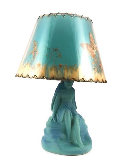 Nellie Walker | VAN BRIGGLE ART POTTERY LAMP | MutualArt