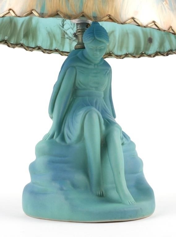 Nellie Walker | VAN BRIGGLE ART POTTERY LAMP | MutualArt