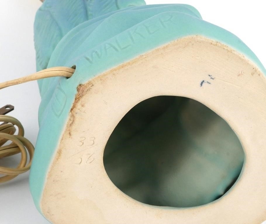 Nellie Walker | VAN BRIGGLE ART POTTERY LAMP | MutualArt