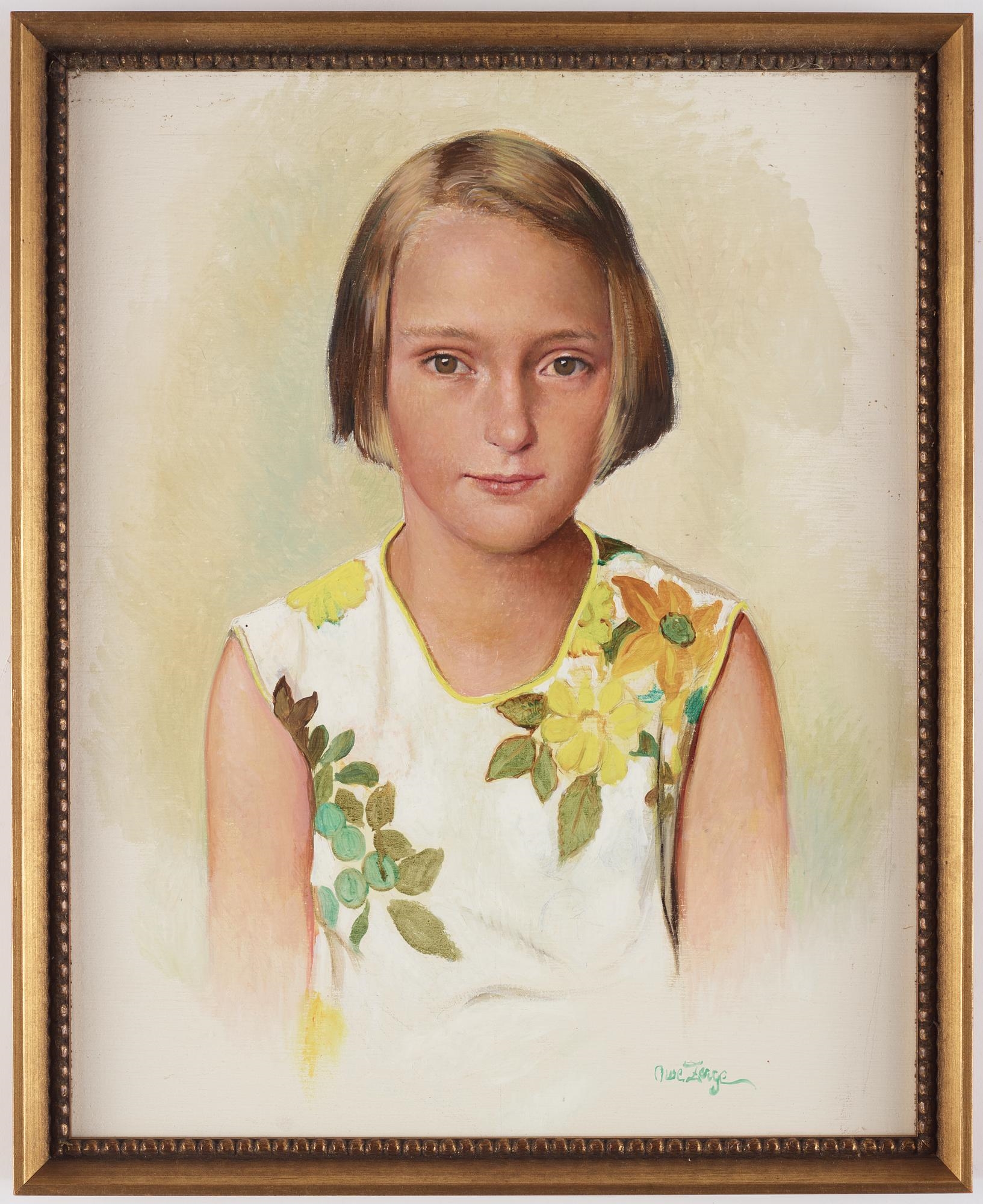 Owe Zerge | Owe Zerge, Portrait of a Girl | MutualArt