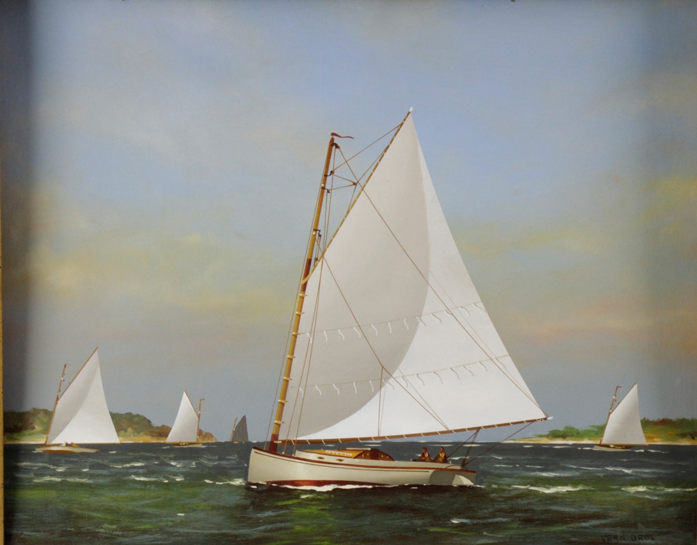 Vern Broe | Sailboats on bay | MutualArt