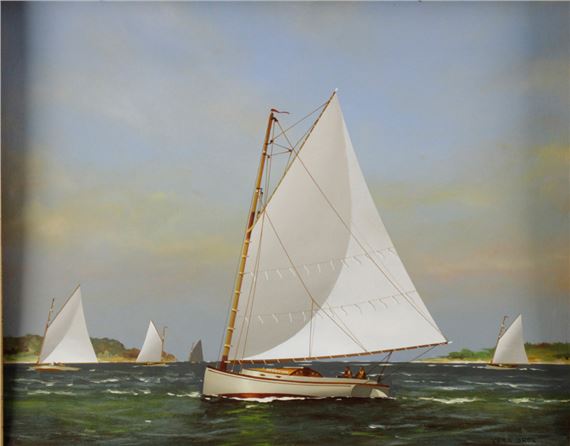 Vern Broe | Sailboats on bay | MutualArt