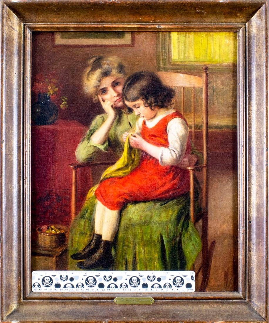 Frederick James Boston | The Sewing Lesson | MutualArt