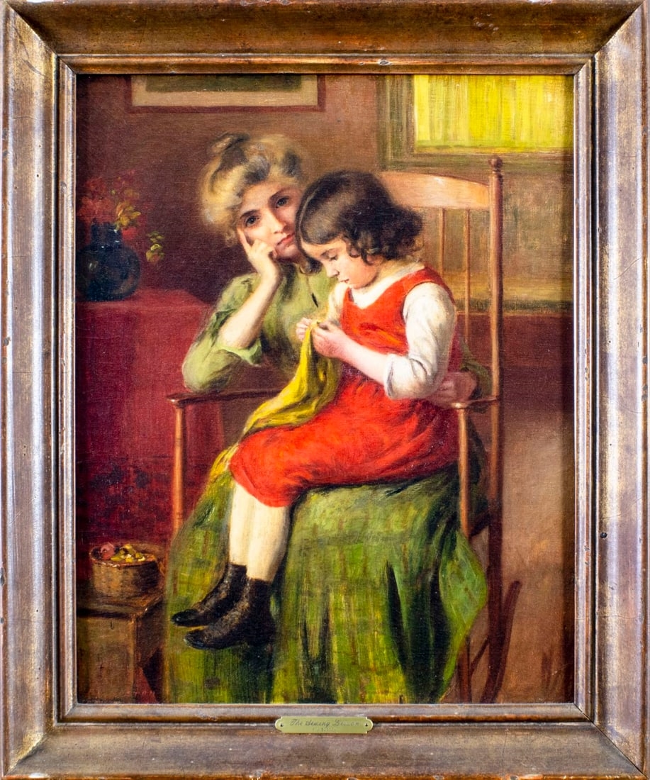 Frederick James Boston | The Sewing Lesson | MutualArt