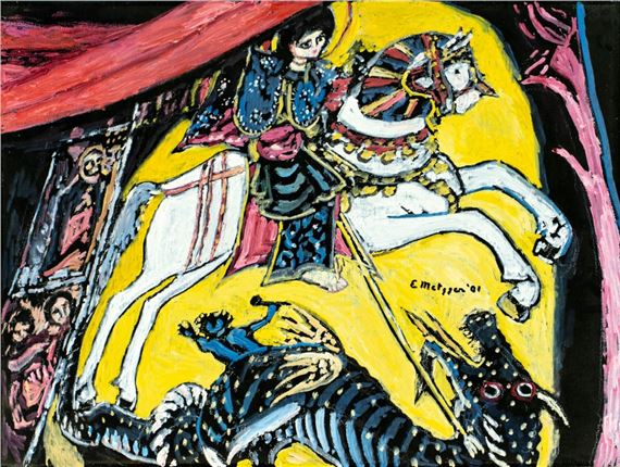 Evelyn Borchard Metzger | Saint George Slaying the Dragon | MutualArt