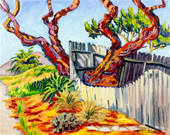 Ken Christensen | Pine Tree in the Fence (titled on verso (2007 ...