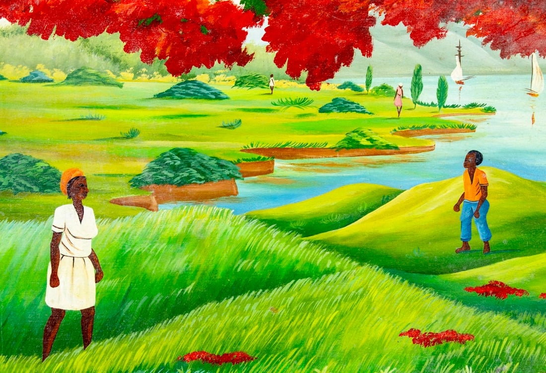 Malin | Haitian Landscape with Flamboyant Tree | MutualArt