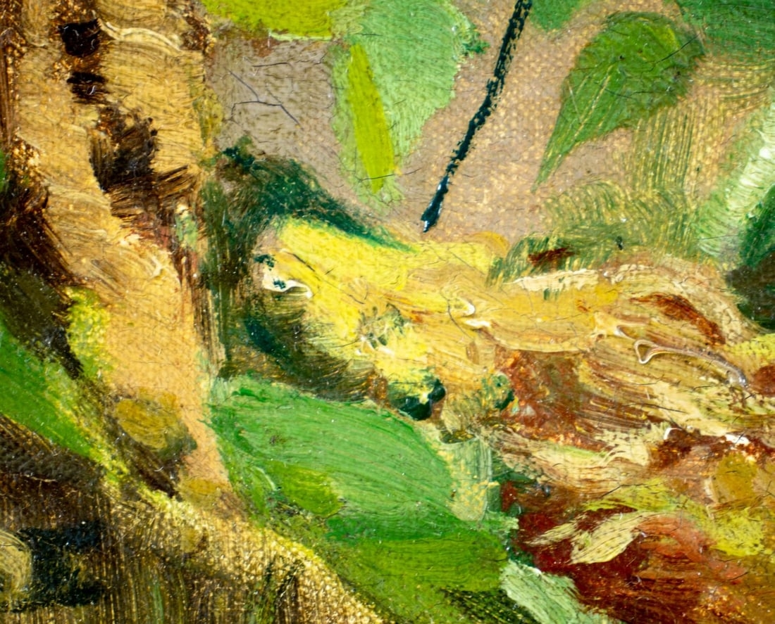 William Feron | Peasant Girl in Garden | MutualArt
