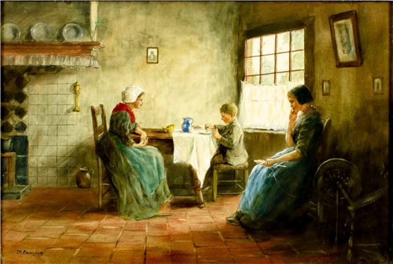 Thomas Raphael Congdon | Thomas Congdon (NY,MA,1862-1917) watercolor ...