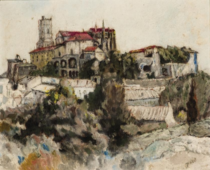 Leon Dabo | View of the Cathedral of Saint Vincent de Viviers and study ...