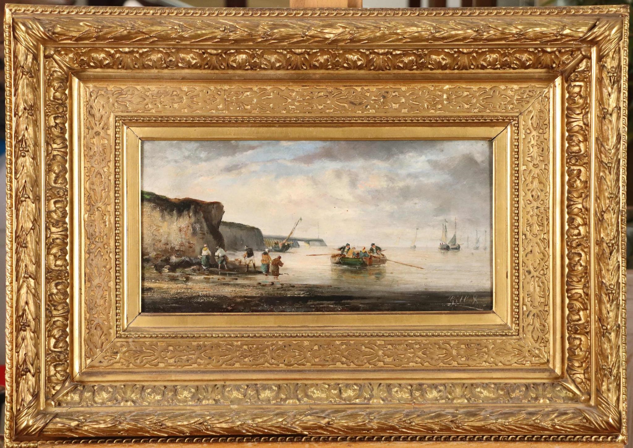 Pierre Julien Gilbert | Pêcheurs à pied près de la falaise | MutualArt