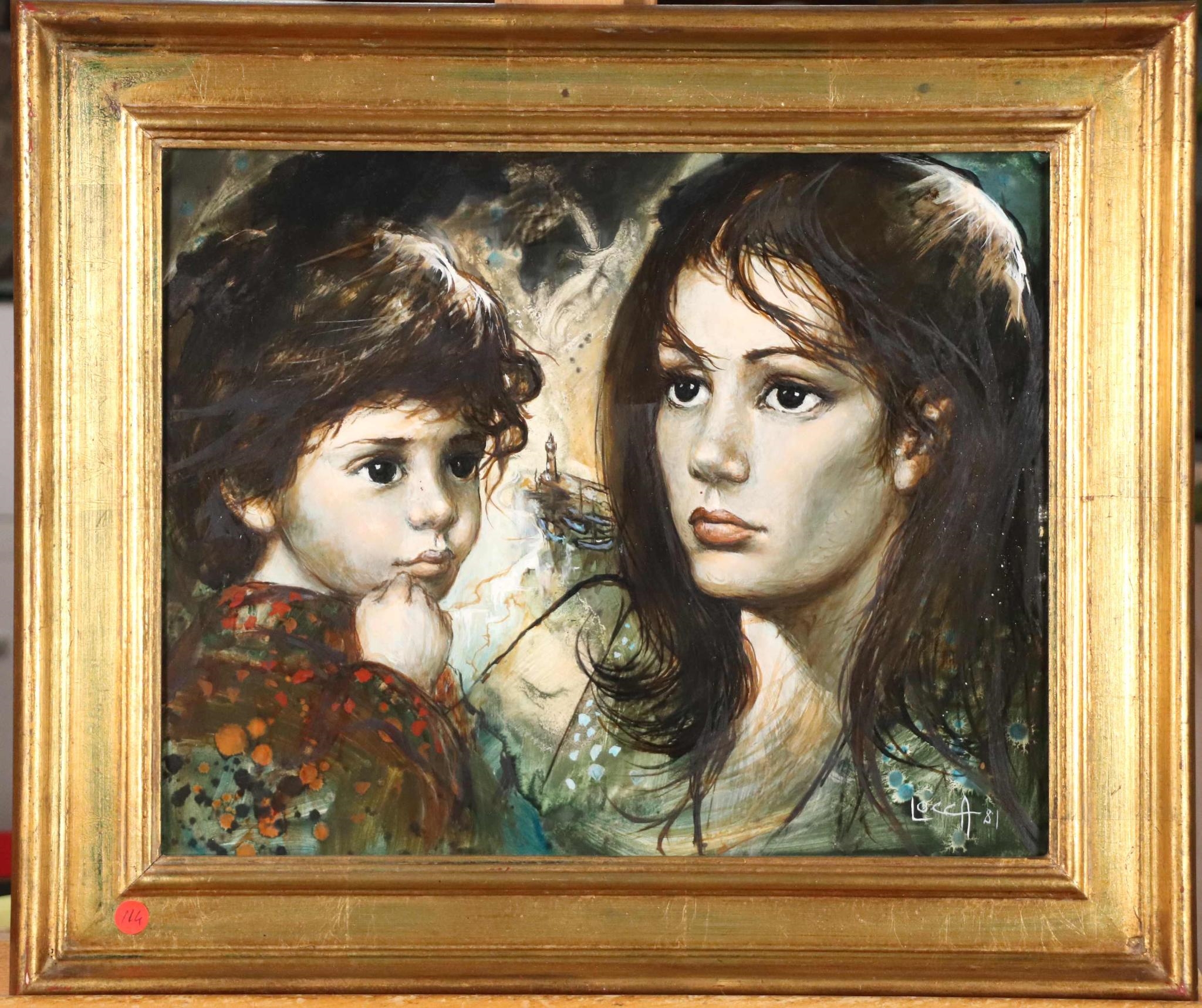 Bernard Locca | Portrait d'une mère et de son enfant | MutualArt