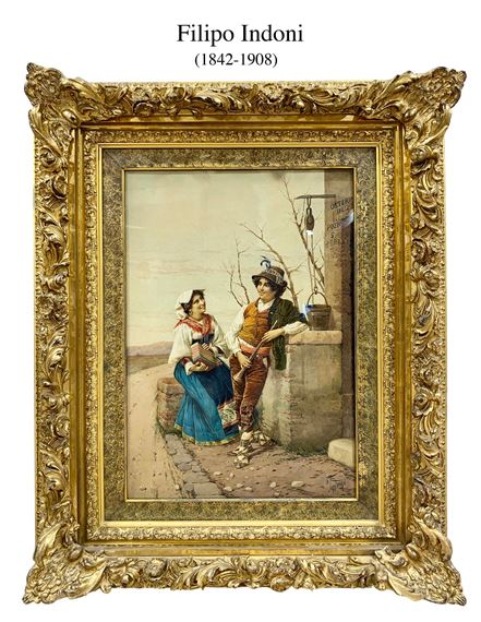 Filippo Indoni II | The Musician Couple (1842) | MutualArt