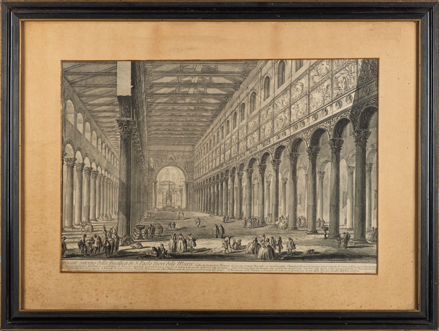 Giovanni Battista Piranesi | Spaccato interno della Basilica S. Paolo ...