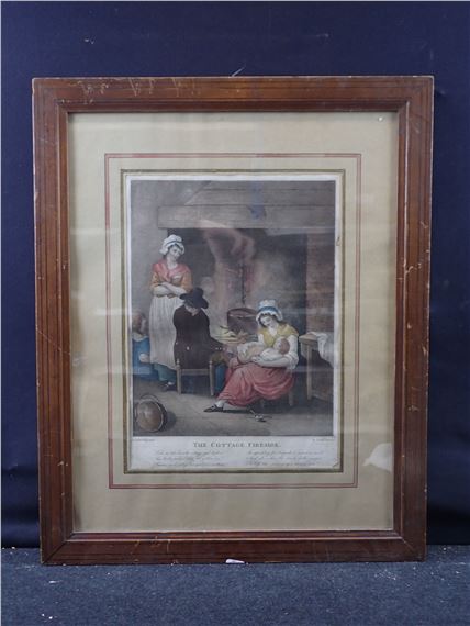 Joseph Barney | Joseph BARNEY : The cottage Fireside Dim à vue : -RH2 ...