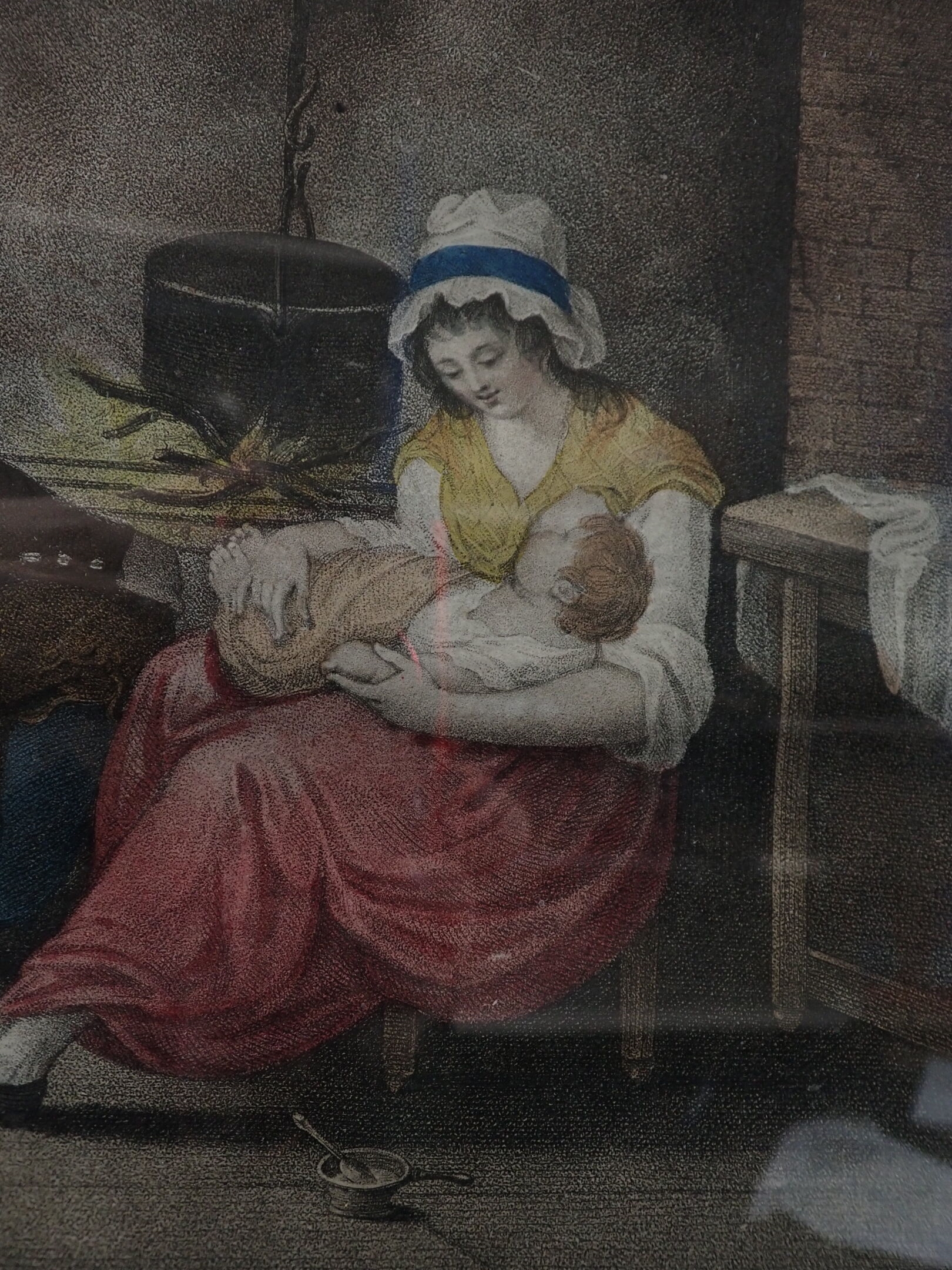 Joseph Barney | Joseph BARNEY : The cottage Fireside Dim à vue : -RH2 ...