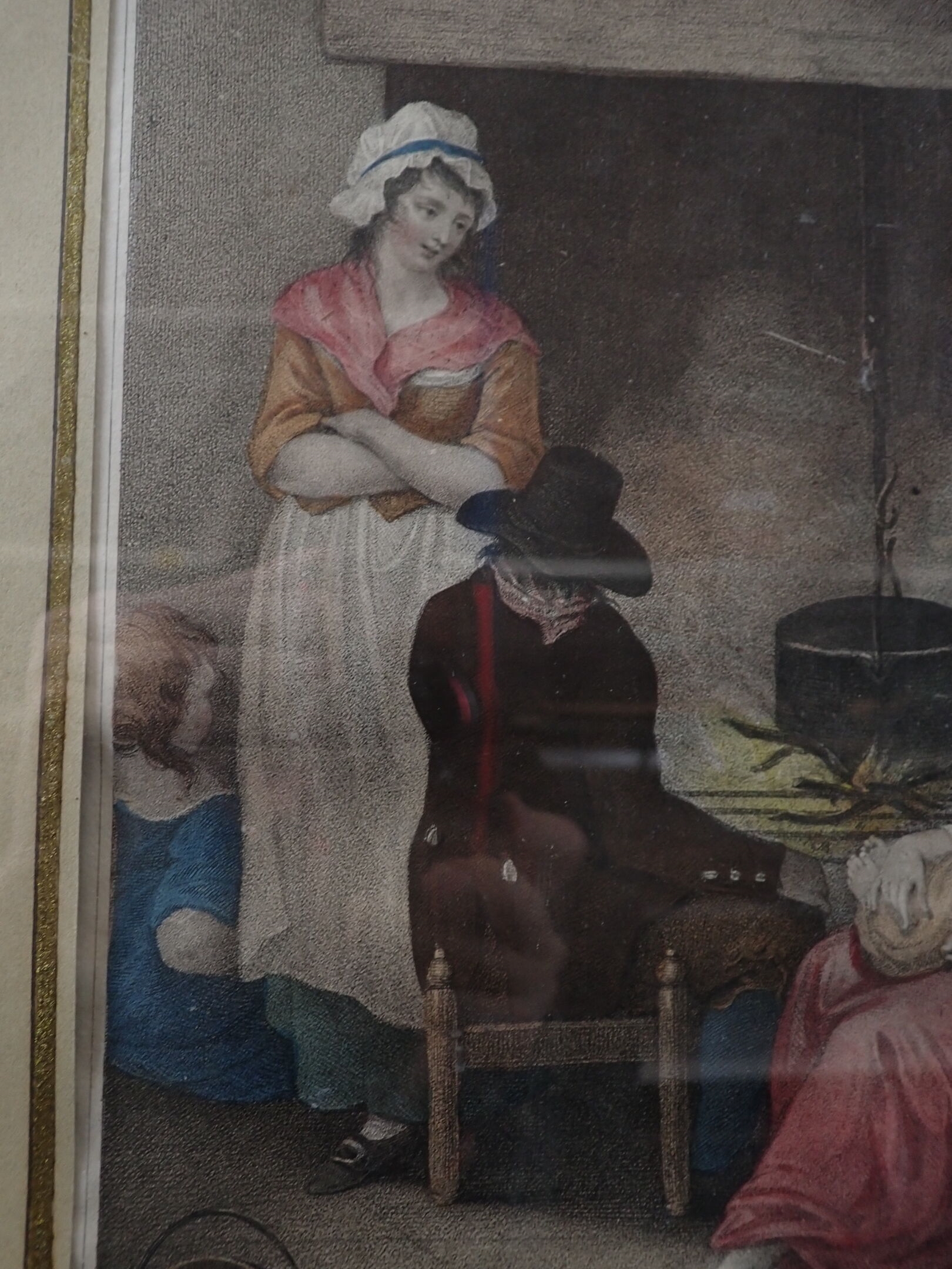 Joseph Barney | Joseph BARNEY : The cottage Fireside Dim à vue : -RH2 ...