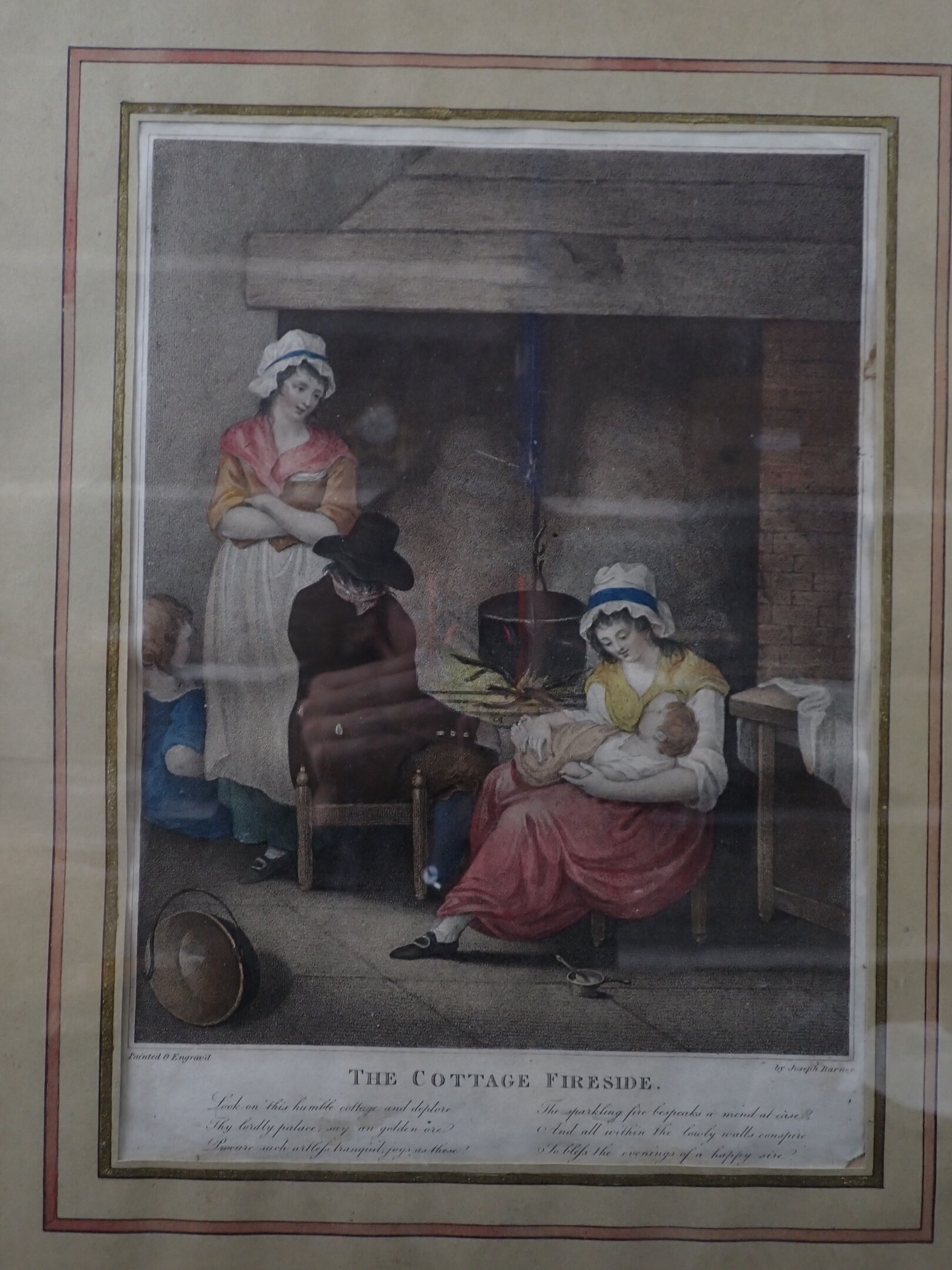 Joseph Barney | Joseph BARNEY : The cottage Fireside Dim à vue : -RH2 ...