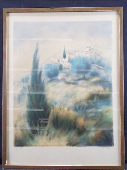 Victor Zarou | Le village en montagne | MutualArt
