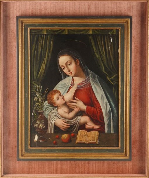 Flemish School, 16th Century | Flemish school, 16th century Virgin breastfeeding | MutualArt