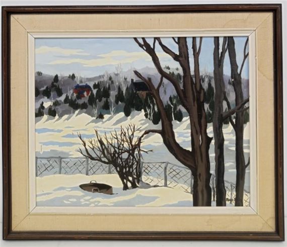 Margo Irving | Margo Irving, St Anne Quebec Winter Landscape, Oil ...