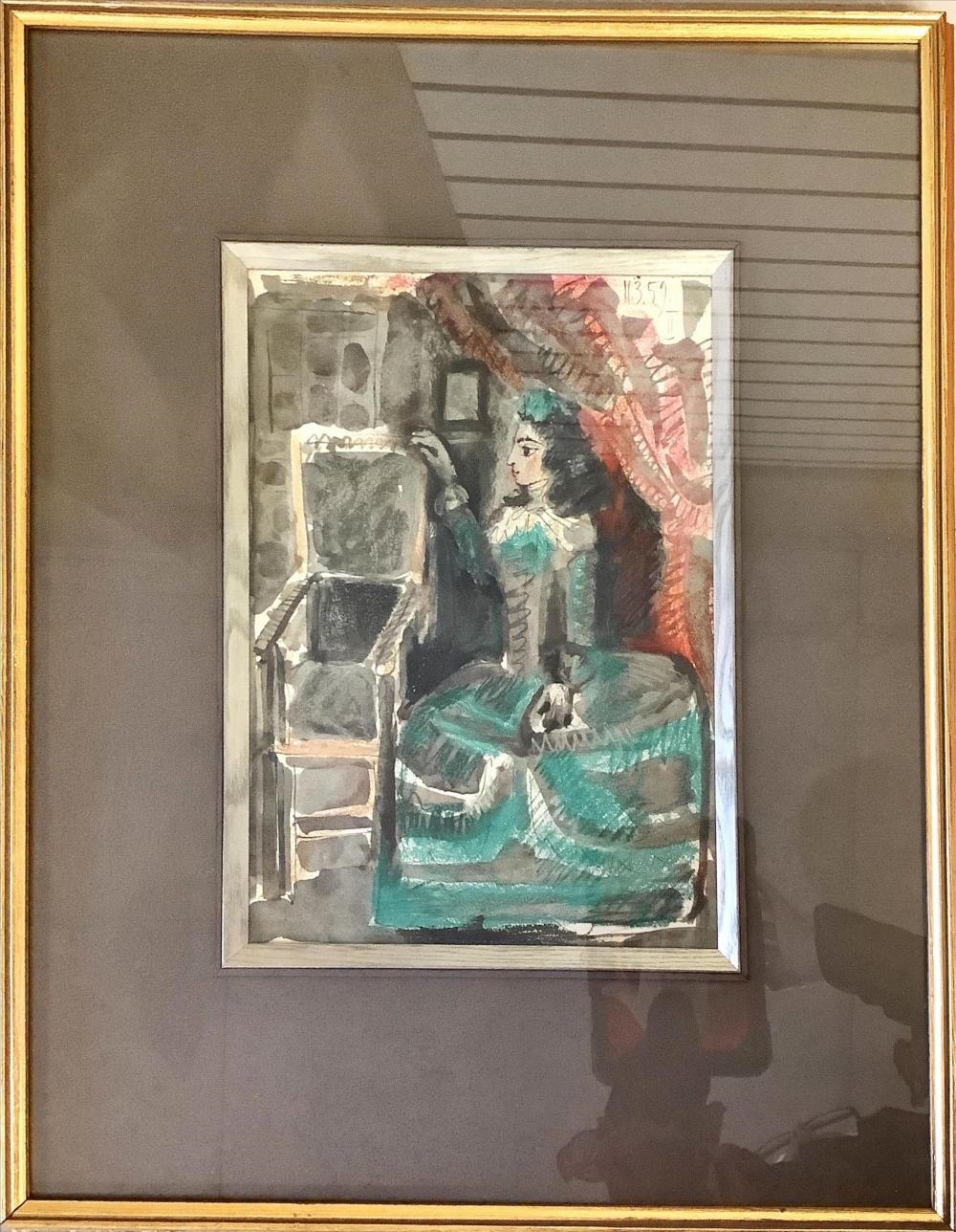 Pablo Picasso | Jacqueline Roque in a Green Dress (1961) | MutualArt