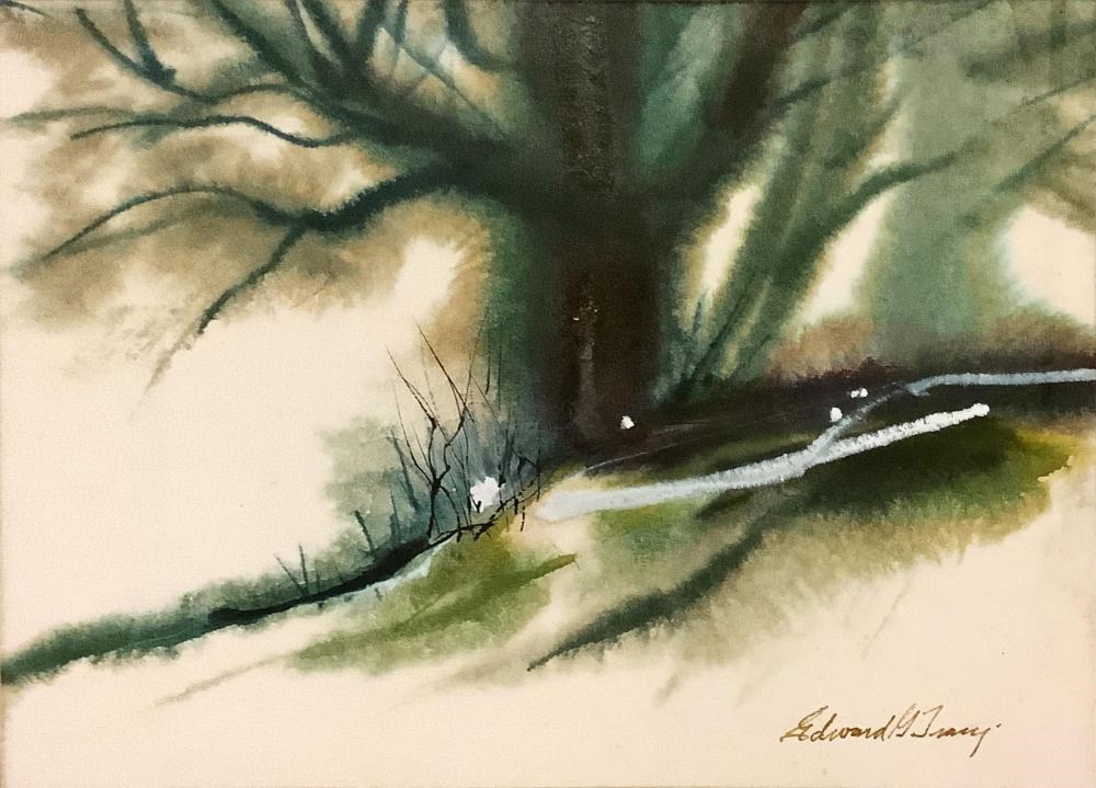 Edward Tracy | Original Painting of a Tree Painting measures 14.25” x ...