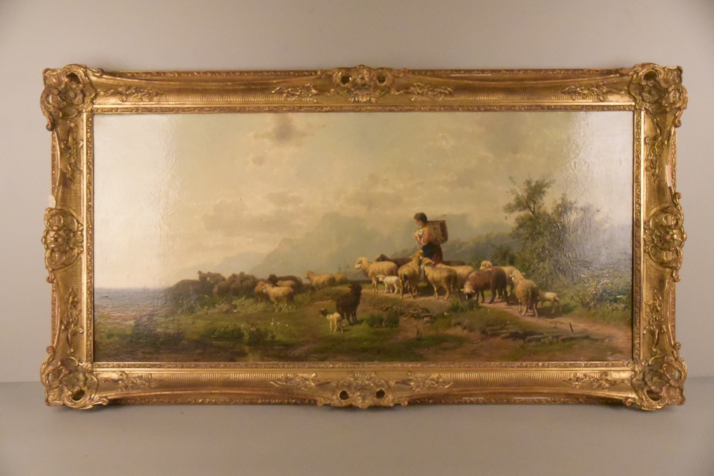 Christian Friedrich Mali | Hirte mit Schafen in den Bergen 1871 (1871 ...