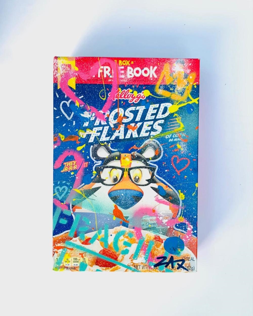 E.M. Zax | E.M. Zax- Hand painted 1/1 cereal box | MutualArt