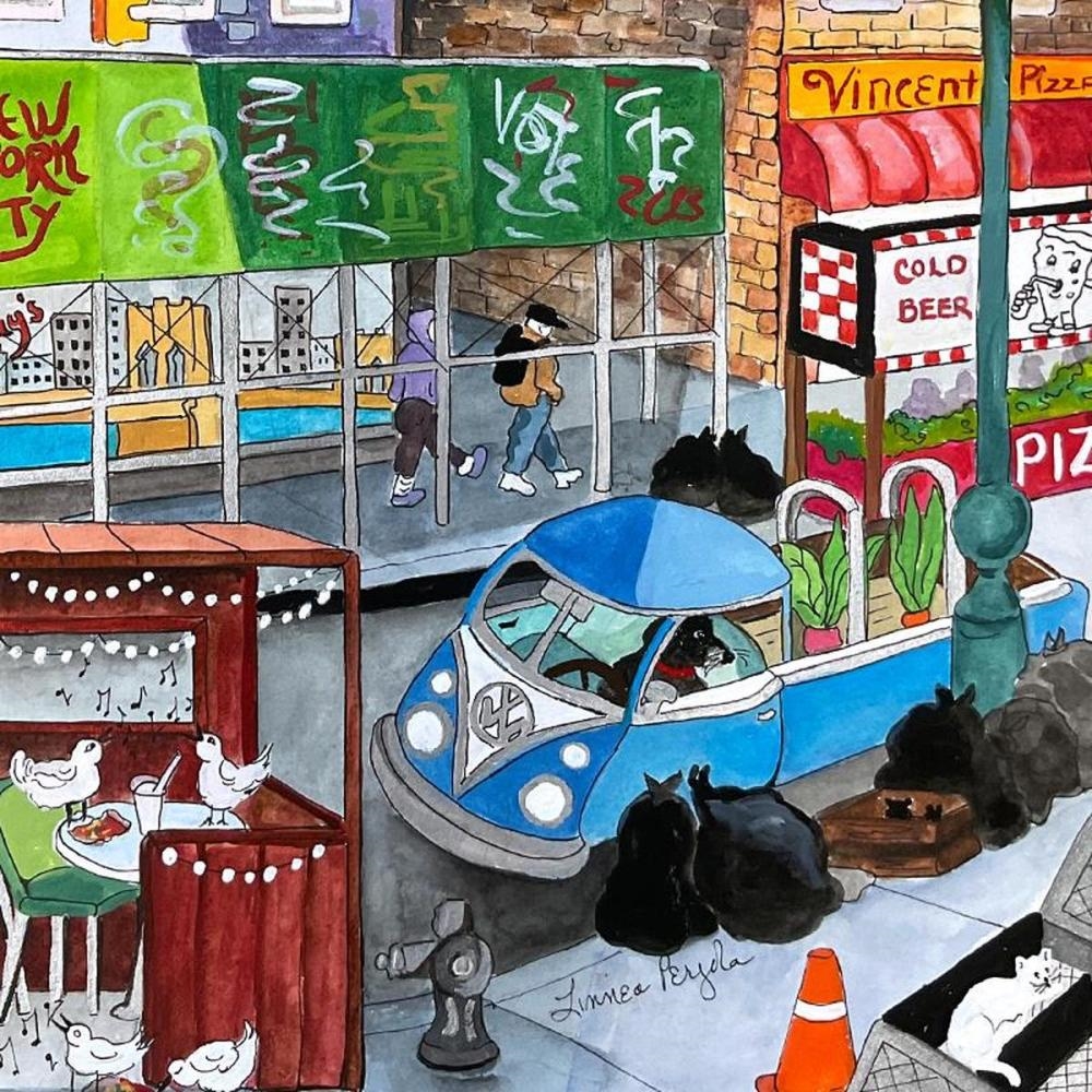 Linnea Pergola | New York City Life Hand Signed Original Painting with ...