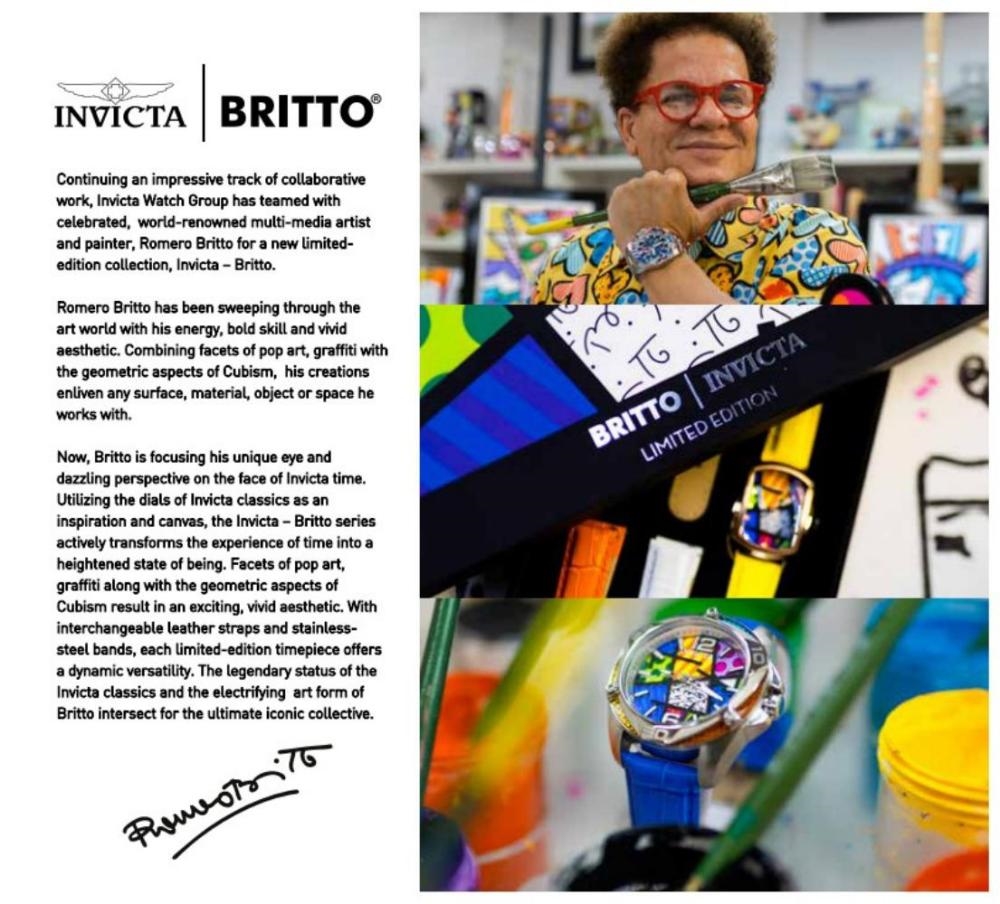 Romero Britto | LIMITED EDITION SPECIALTY INVICTA QUARTZ WATCH | MutualArt