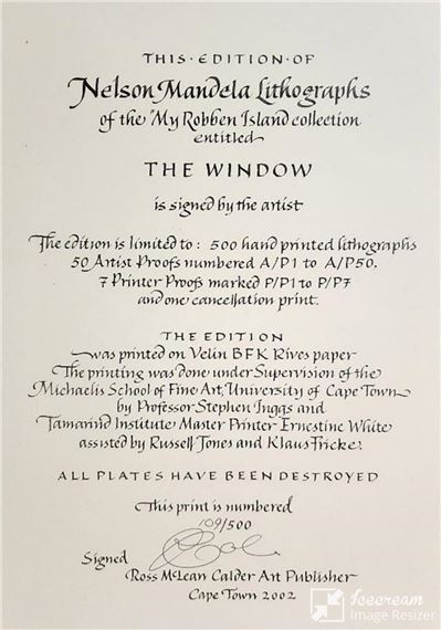 Nelson Mandela | The Window (2002) | MutualArt
