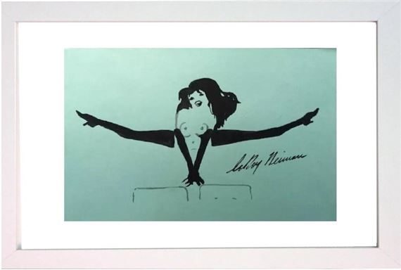 LeRoy Neiman | PLAYBOY FEMLIN ON THE BALANCE BEAM | MutualArt