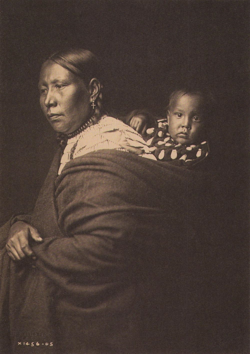Edward S. Curtis | PLATE 65 SIOUX MOTHER AND CHILD (1905) | MutualArt